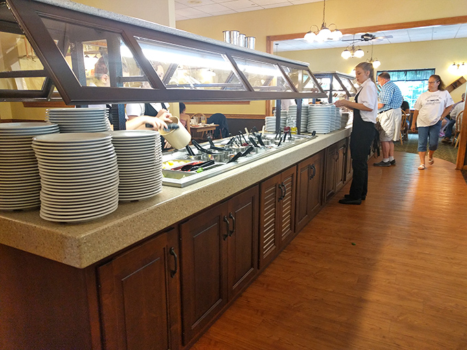 The buffet line&mdash;where decision paralysis meets the joy of realizing you don't have to choose just one thing.