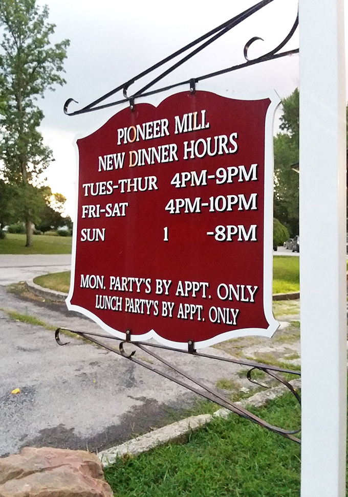 The hours sign stands as a beacon of hope for hungry travelers &ndash; plan accordingly or face the disappointment of closed doors.