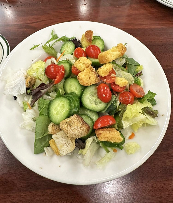 Even the Caesar salad here arrives ready to conquer your expectations about deli vegetables.