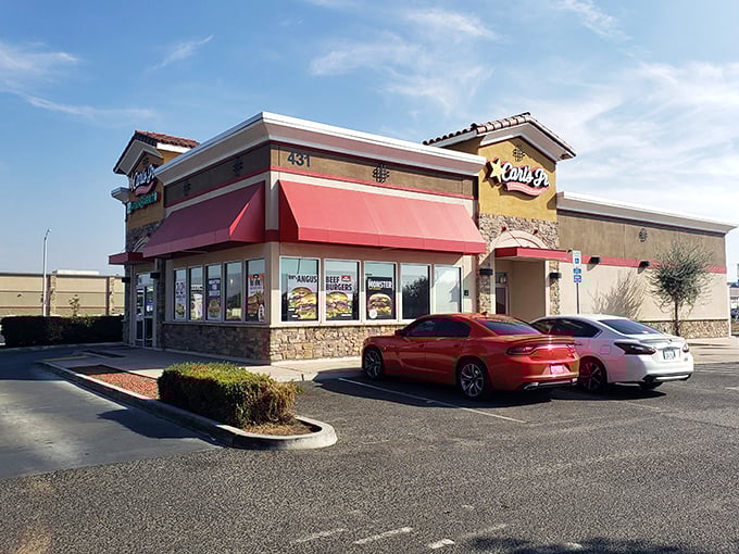 Fast food gets the California treatment with Spanish-inspired architecture that says, "Yes, it's a chain, but we're keeping it classy."