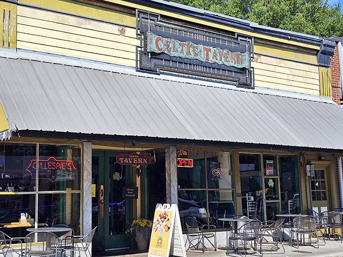 The Celtic Tavern promises what all good Irish pubs do: a place where strangers become friends and friends become slightly louder friends.