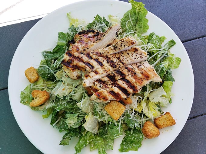 A chicken Caesar that doesn't feel like punishment for skipping seafood&mdash;fresh, crisp, and substantial enough to satisfy.