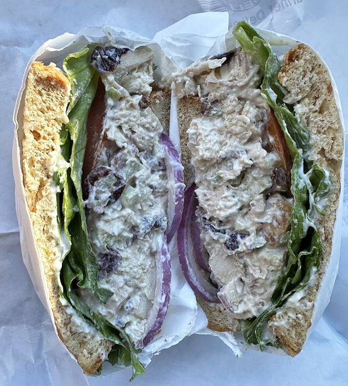 This chicken salad sandwich isn't just lunch&mdash;it's edible architecture with layers of flavor between perfectly toasted bread.