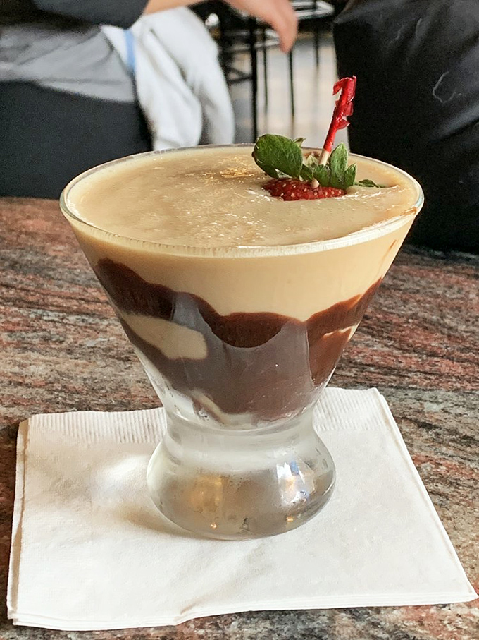 Dessert drinks this pretty should come with their own Instagram filter and professional photographer on standby.