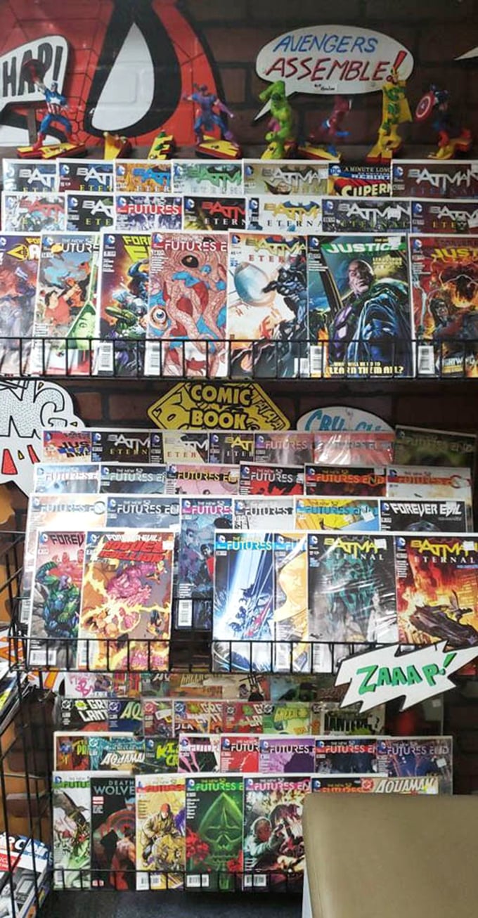 Comic book heaven for collectors and casual readers alike. Even superheroes need new homes sometimes, preferably on your bookshelf.