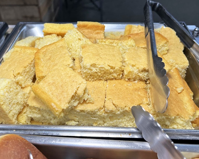 Cornbread that walks the perfect line between cake and bread &ndash; the Switzerland of Southern sides, but with more butter.