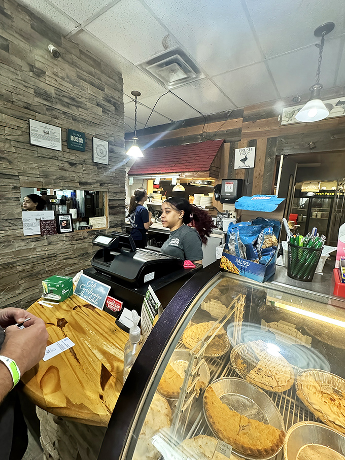 The counter area &ndash; where solo diners find community and the pie rotation schedule is considered breaking news.