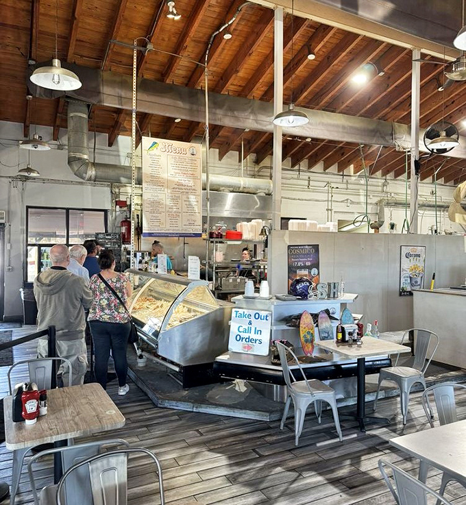 Order at the counter, then find your seat &ndash; a ritual that builds anticipation for the seafood feast to come.