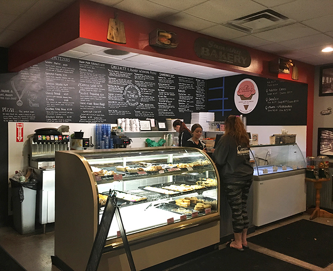 Sweet temptations behind glass&mdash;because sometimes you need dessert before, after, and possibly during your pizza experience.