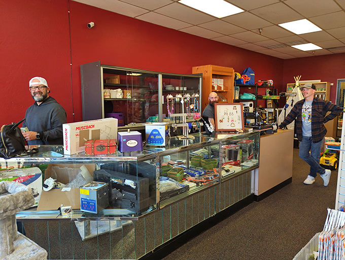 The checkout counter&mdash;where treasures are tallied and the thrill of the bargain is sealed with a friendly transaction and knowing smile.