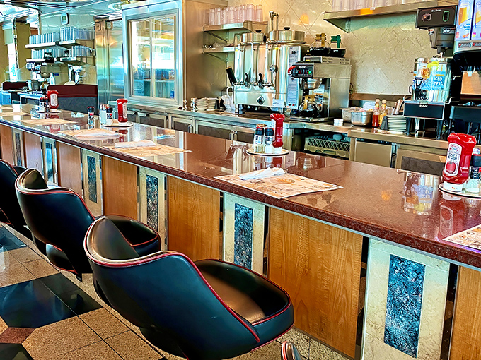 Counter seats: where solo diners become part of the family and the short-order ballet unfolds before your eyes like delicious performance art.