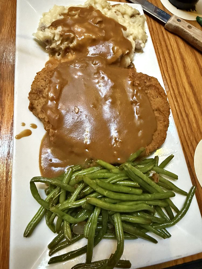 Country fried steak smothered in gravy so good you'll want to write home about it&mdash;comfort food that crosses all state lines.