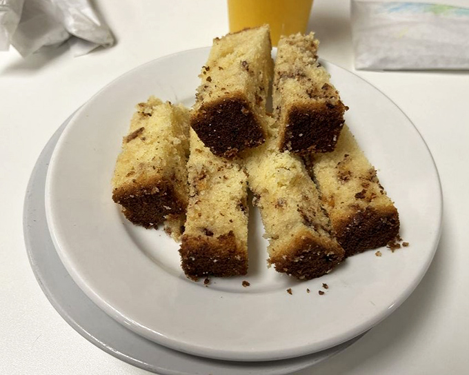 Crumb cake sticks that bridge the gap between breakfast and dessert, making a compelling case for having your cake and eating it too.