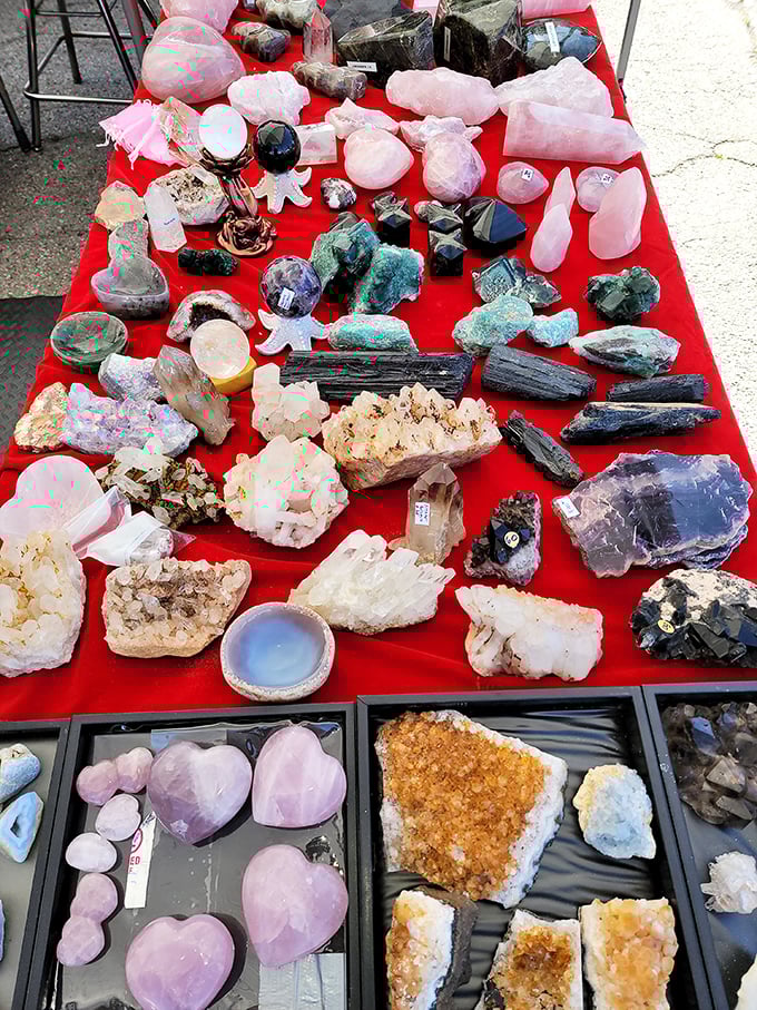 Nature's jewelry box spilled across red velvet&mdash;these crystals promise everything from healing energies to simply looking fabulous on your bookshelf.