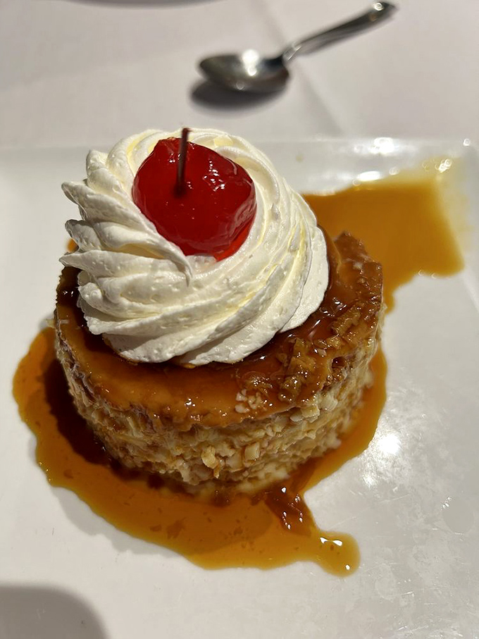 This isn't just flan &ndash; it's the grand finale that makes you want to start planning your return visit before the last bite.