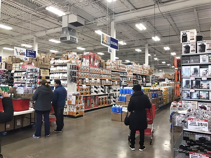 The true bargain hunters in their natural habitat. Notice their focused expressions&mdash;they've mastered the art of discount detection.