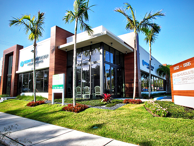 Even medical buildings in Delray get the tropical treatment, where palm trees and modern architecture create a "why can't my doctor's office look like this?" moment.