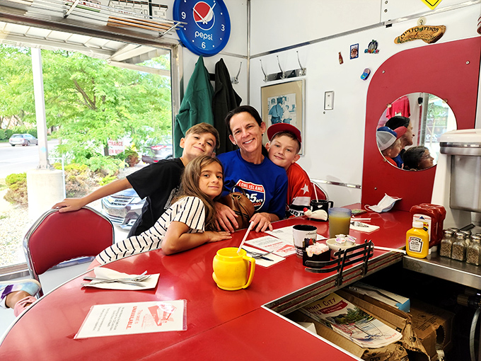 Family memories being made one pancake at a time. The best conversations happen over diner counters and bottomless coffee cups.