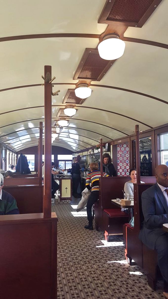 The dining booths provide intimate spaces where French toast dreams come true every single morning.