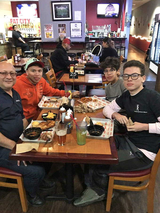 The universal language of BBQ bringing people together. Nothing builds bonds like passing plates and comparing sauce preferences.