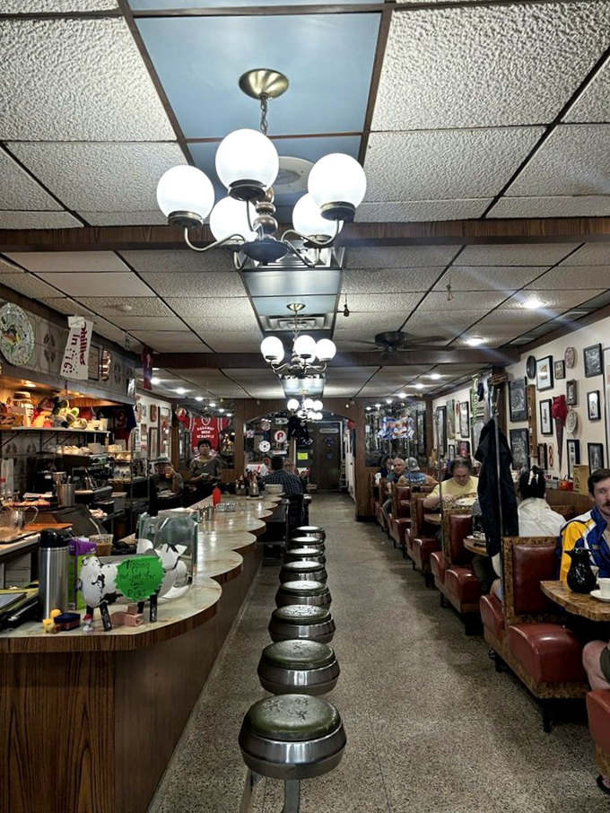 Every inch of wall space tells a story &ndash; local art, vintage finds, and Philadelphia memorabilia create the authentic atmosphere that chain restaurants spend millions trying to replicate.