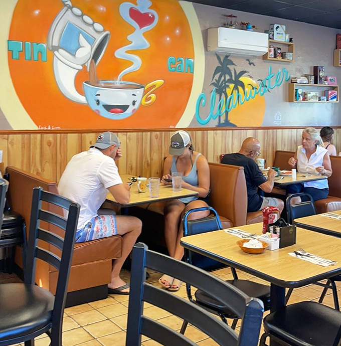 The true measure of a great breakfast spot: tables filled with people too busy enjoying their food to check their phones.