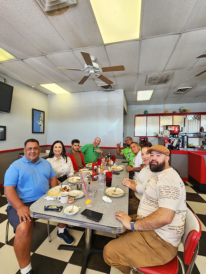 The true measure of a great local spot: tables filled with people who look like they've been coming here for years and plan to keep it that way.