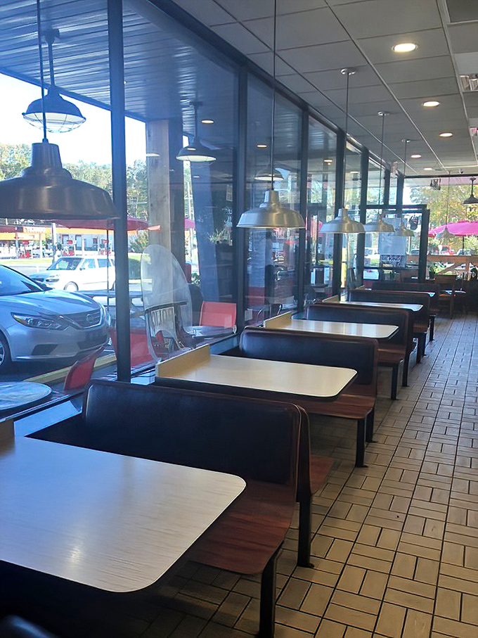 Simple tables bathed in natural light&mdash;because when the food's this good, you don't need fancy surroundings to feel special.