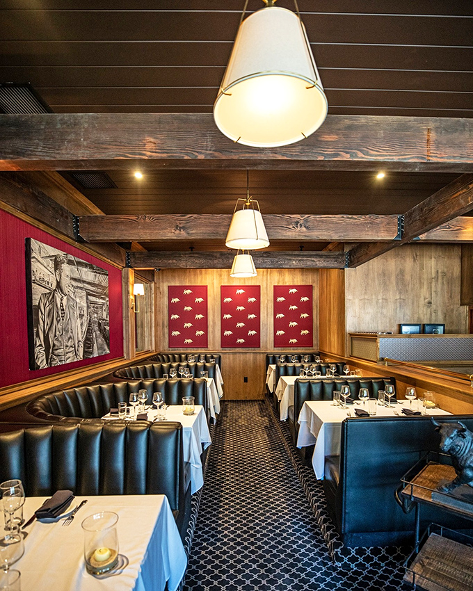 The dining room whispers "special occasion" while the leather booths practically shout "slide in and stay awhile!"