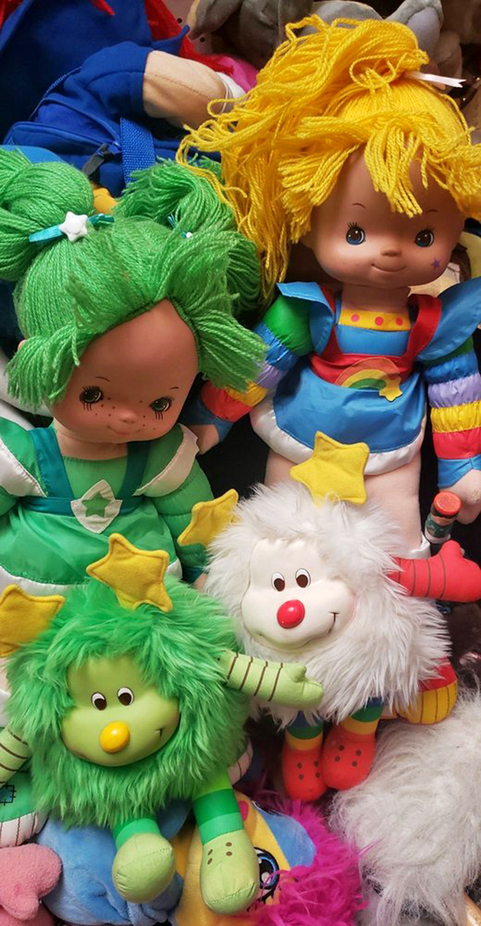 Rainbow Brite's cousins having a reunion. These dolls witnessed the birth of MTV and survived to tell about it.