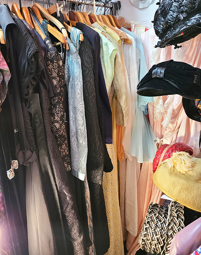 Vintage fashion that puts fast fashion to shame. These delicate dresses and jackets whisper tales of dance halls, dinner parties, and an era when dressing up was an everyday affair.