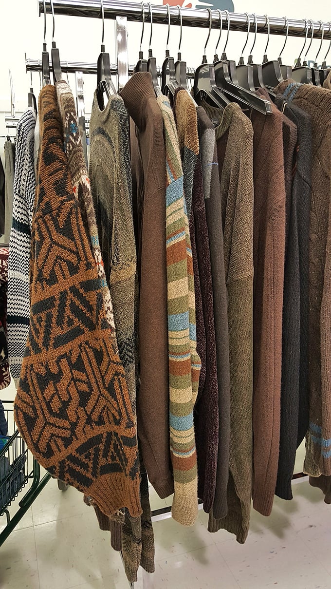The cardigan collection alone is worth the trip&mdash;earth tones that would make Mr. Rogers envious and textures that beg to be touched.