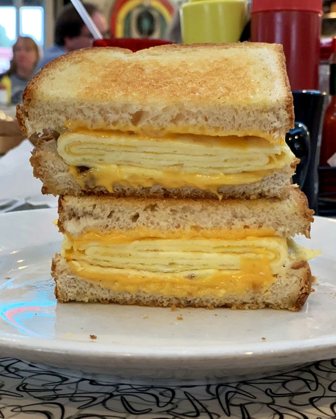 This egg and cheese sandwich isn't just breakfast&mdash;it's morning salvation between two perfectly toasted slices of bread that understand your needs.