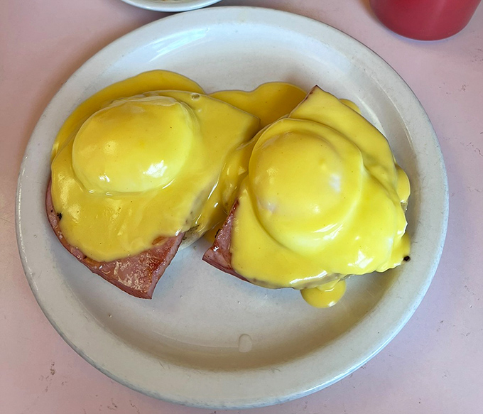 Eggs Benedict that makes you understand why people wait in line on Sunday mornings. That hollandaise sauce is liquid gold worth setting your alarm for.