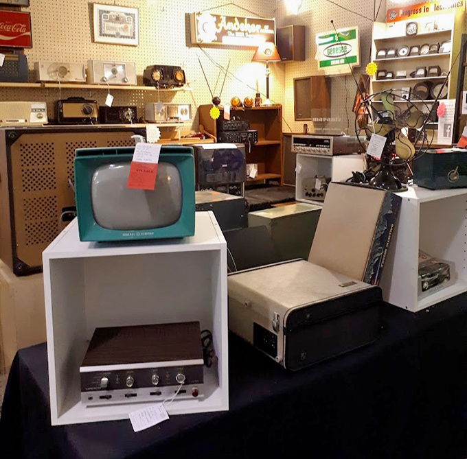 Remember when TVs were furniture? This vintage electronics section is where Netflix subscribers come to marvel at how we once consumed media.