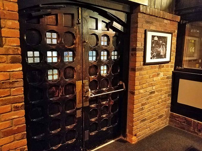 These aren't just doors &ndash; they're a portal to the promised land of prime beef and impeccable service. The brick says "historic," but your stomach says "hurry."