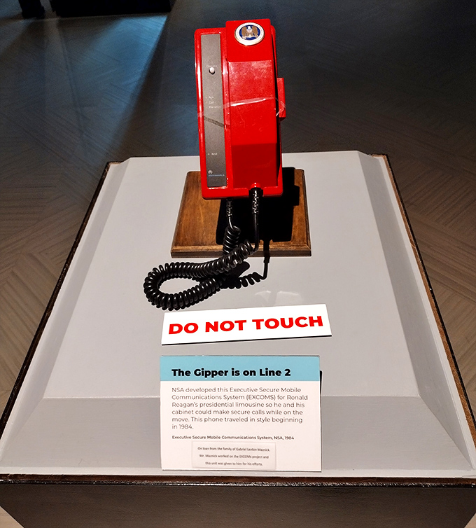 Even presidents needed secure phones - this red hotline system kept executive conversations away from prying ears.