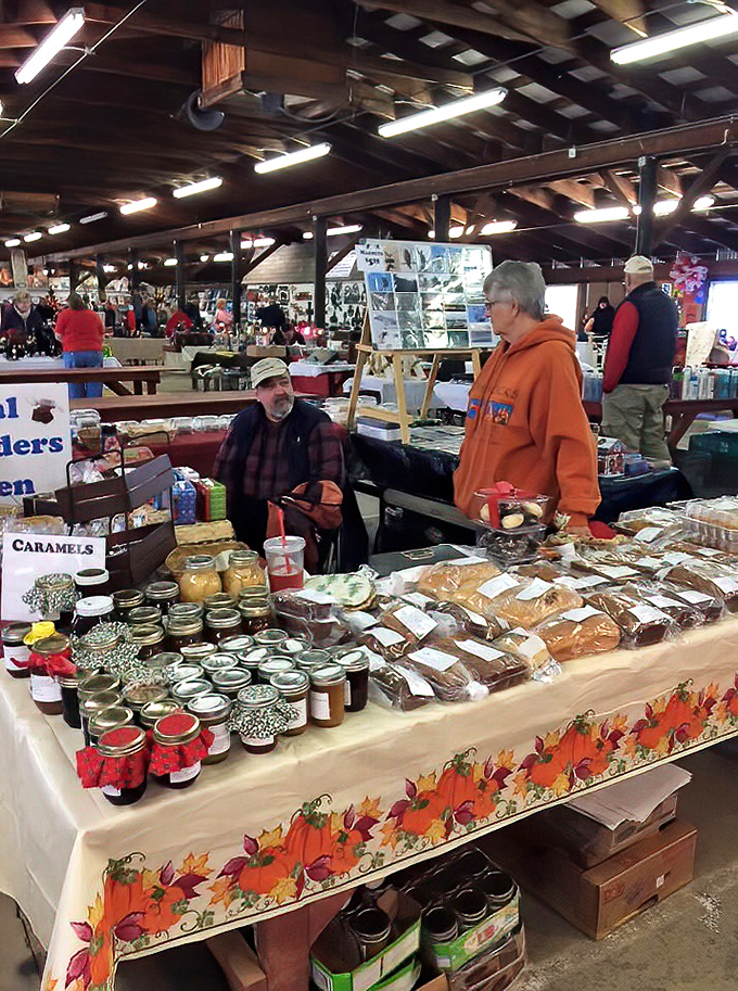 Homemade jams, baked goods, and local honey line farmers market tables, where conversations flow as freely as coffee between neighbors and friends.