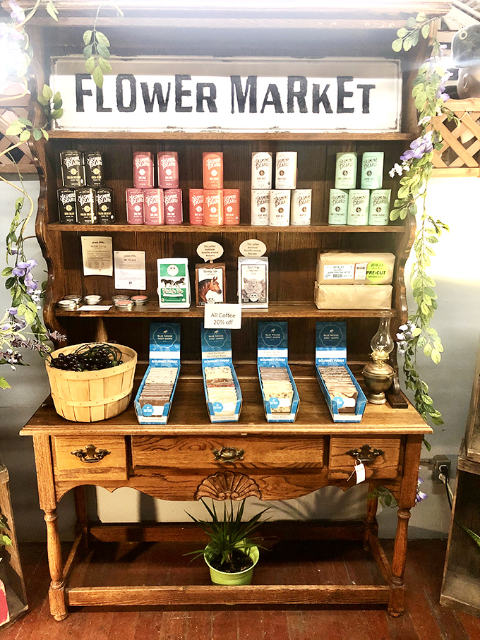The "Flower Market" display isn't just charming &ndash; it's a perfectly curated vignette that makes you want to redesign your entire kitchen.