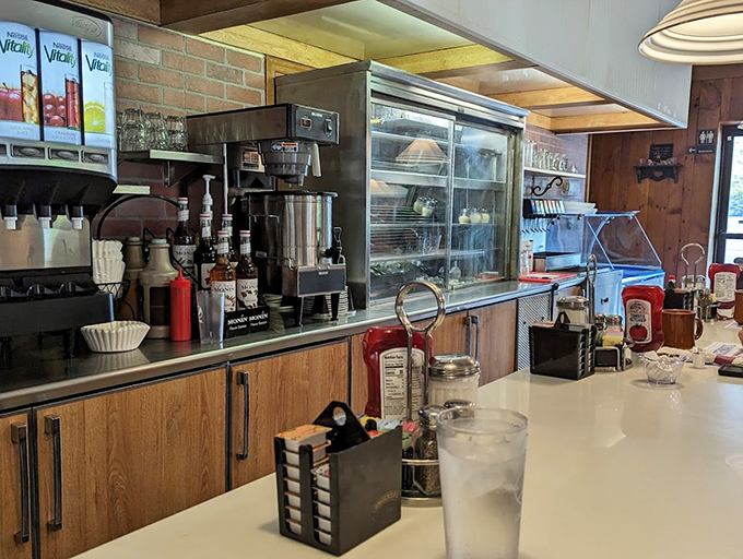 The nerve center of morning happiness. Where coffee flows freely and breakfast orders spring to life.