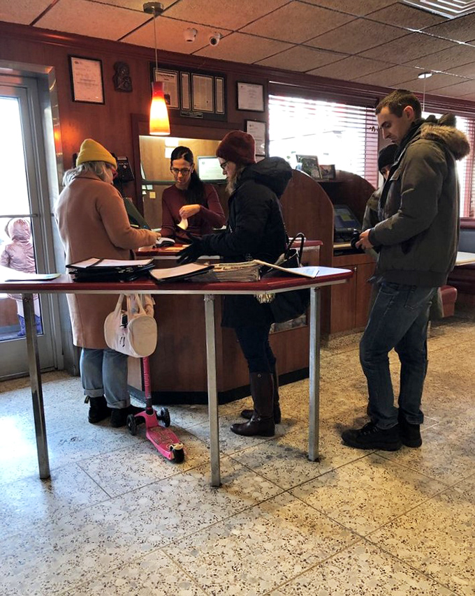 The host station &ndash; first point of contact in the diner experience, where the wait for a table becomes part of the anticipation.