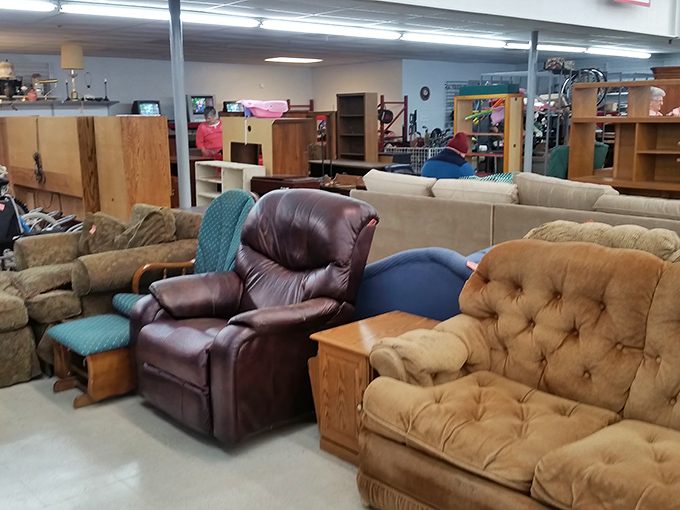 The furniture department showcases comfortable possibilities, where that perfect recliner is just waiting to become the nap headquarters in your home.
