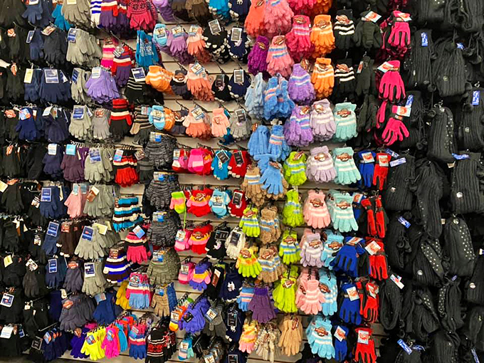 Winter gloves in enough colors to match every coat you've accumulated since the Carter administration.