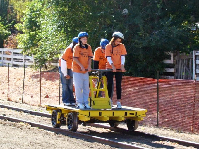 All aboard the nostalgia express! Handcar races offer retirees a chance to relive childhood dreams while testing those replacement knees.