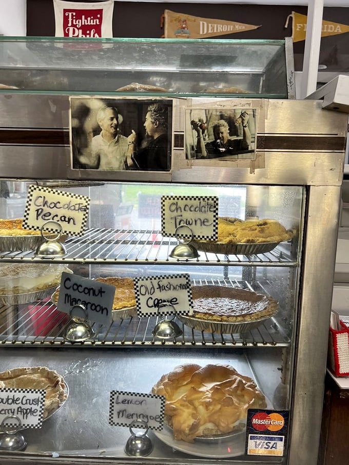 The pie case&mdash;a glass-fronted gallery exhibiting edible masterpieces with handwritten labels that promise homemade perfection in every slice.