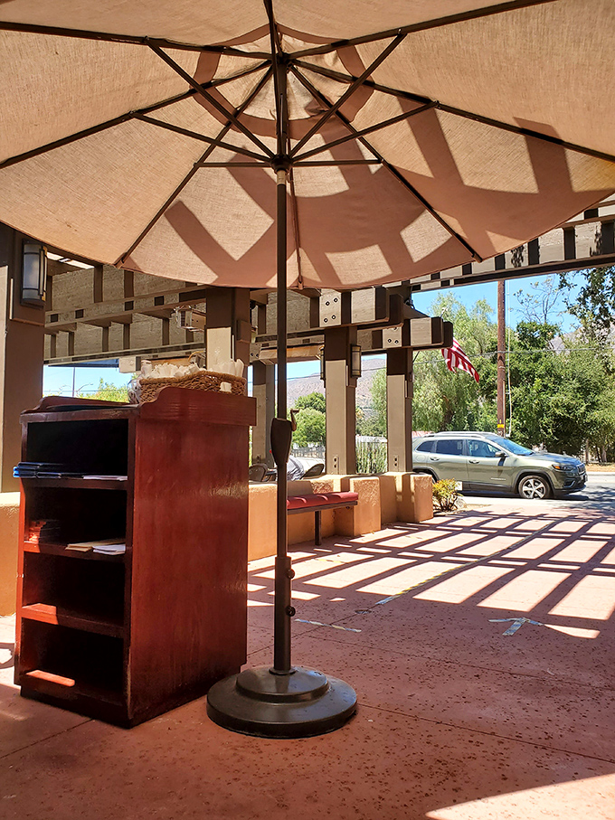 Sun-dappled seating under the pergola creates those "I wish I could bottle this moment" California vibes that make lunch feel like vacation.