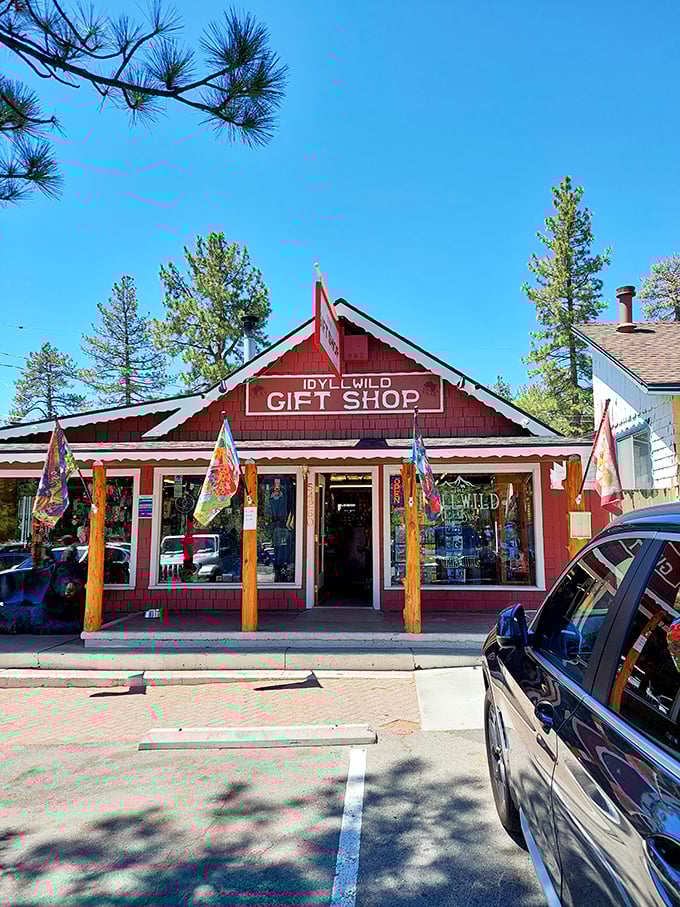 The classic red clapboard of Idyllwild Gift Shop promises treasures inside that you didn't know you needed until you saw them &ndash; souvenirs with soul rather than mass-produced mementos.