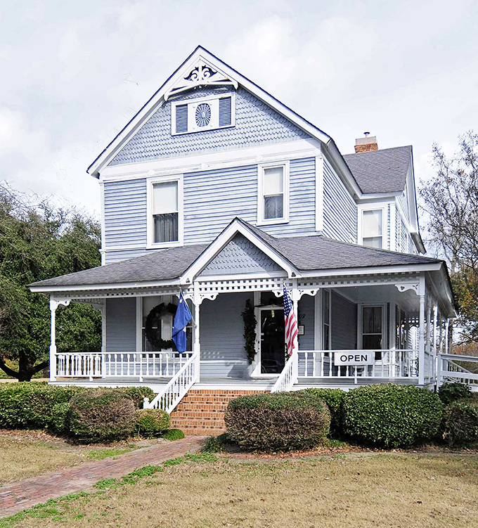 The historic James Dillon House stands as a testament to Victorian craftsmanship. That wraparound porch practically begs for a glass of sweet tea.