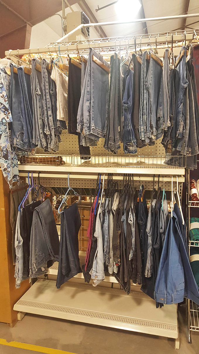 Denim heaven awaits the patient shopper—already broken in by someone else's adventures and ready for yours at a fraction of retail.