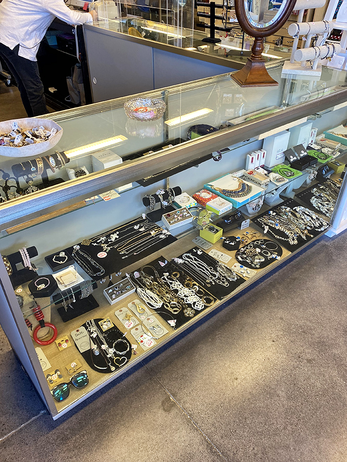 This jewelry case sparkles with possibility&mdash;each piece whispering stories of previous lives while awaiting new adventures.